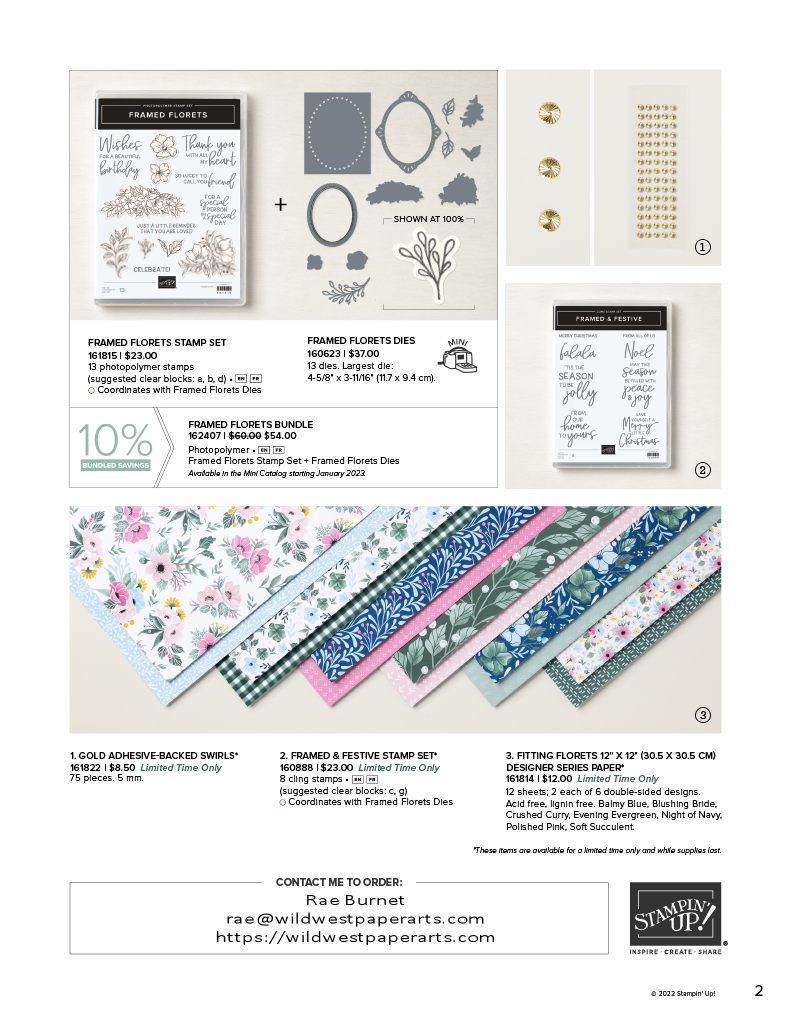 Fitting Florets for Christmas Giving! – Wild West paper Arts